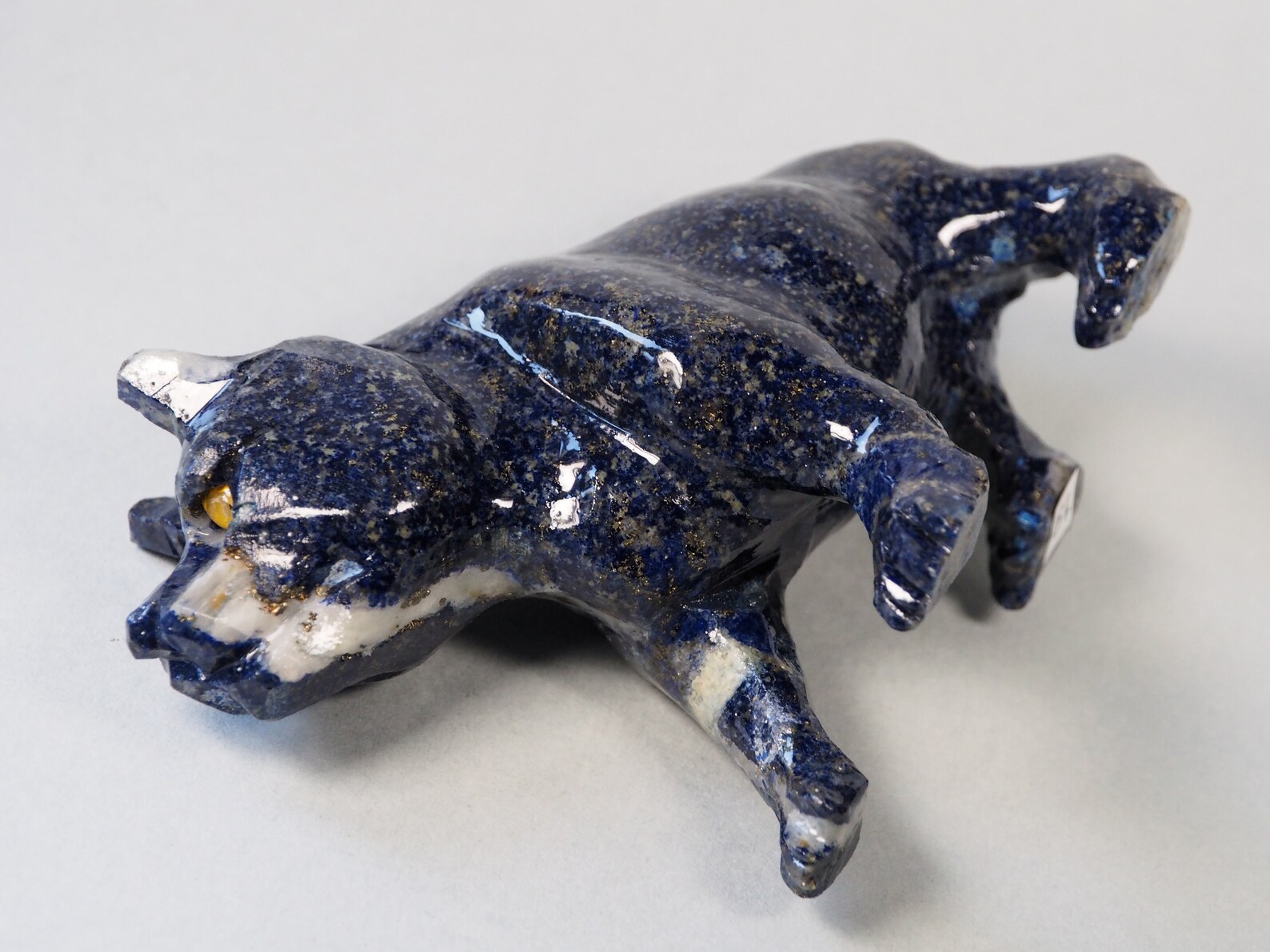 Extravagant Royal Blue Real Lapis Lazuli Stone Figure Dog Dachshund ...