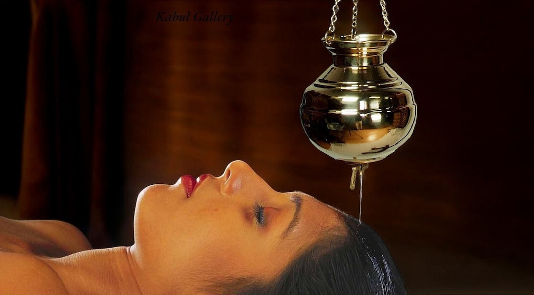 3,5 L and Solid Brass Ayurvedic Shirodhara Pot Vessel Panchakarma ...