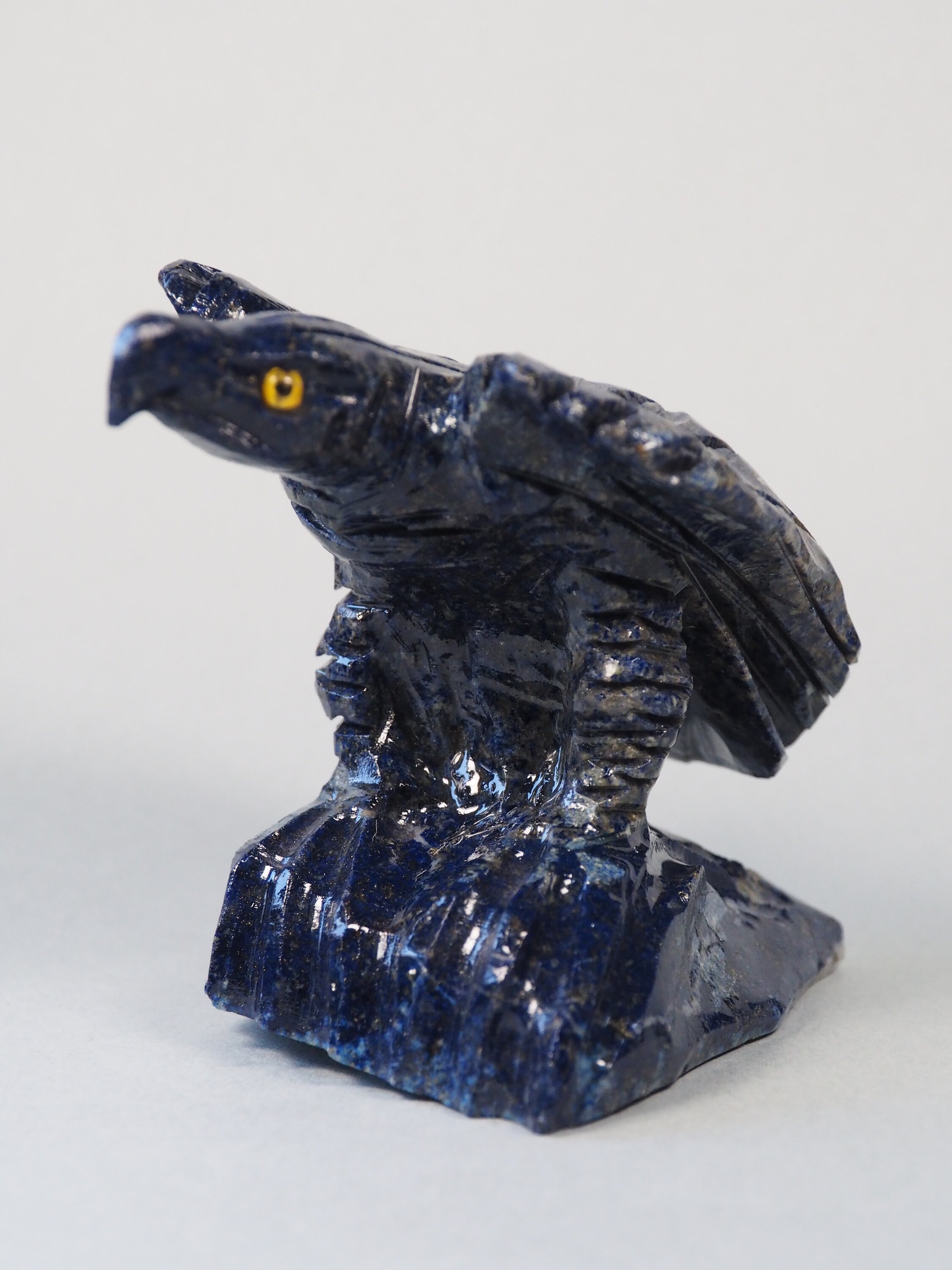 Extravagant Royal blue real Lapis lazuli eagle stone figure bird figure ...
