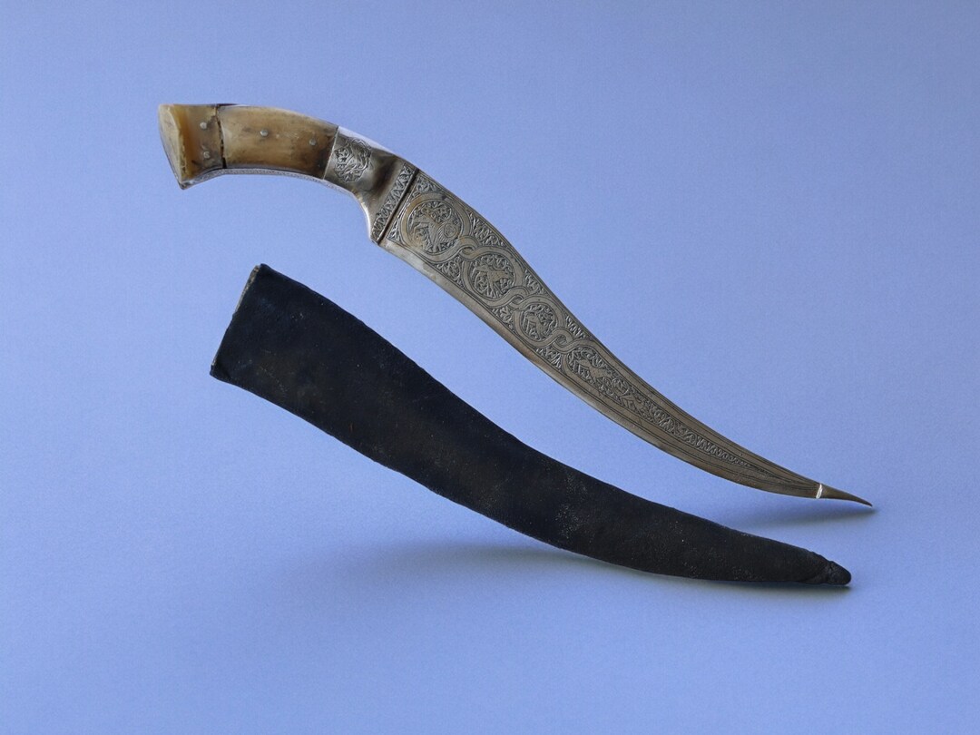 Afghan Knife Curved Blade Islamic Short Sword Dagger Choora Dagger Pesh ...