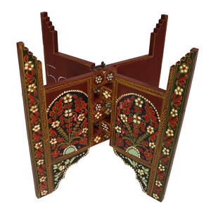 50 Cm Egyptian Moroccan Table Stand Folding Table Base Carved Wooden ...