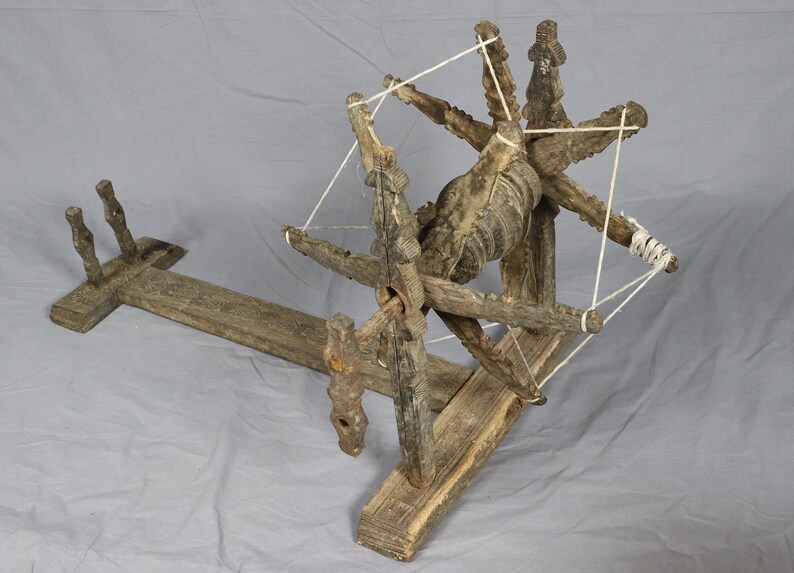 Antique Traditional Basic Spinning Wheel From Nuristan - Etsy