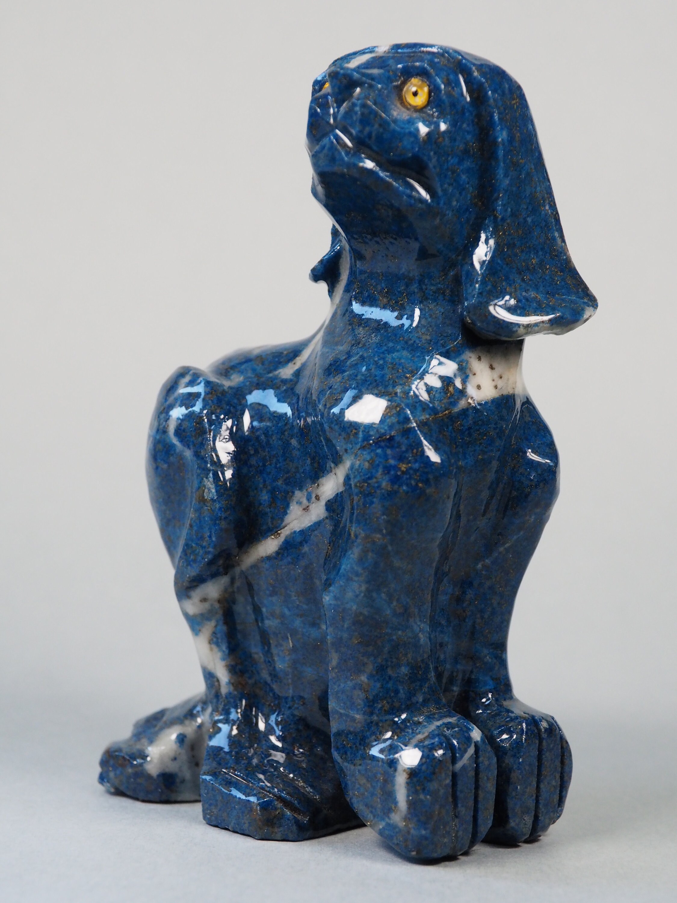 Extravagant Royal blue real Lapis lazuli eagle stone figure bird figure ...