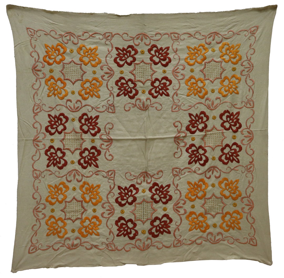 130x130 Cm the Traditional Hand Embroidery Uzbek Silk Suzani Uzbekistan ...