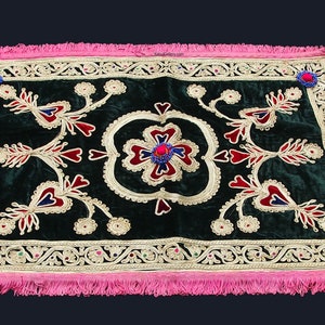 An Exceptional Example of an Antique Hazar Tribe Silk Embroidered From ...