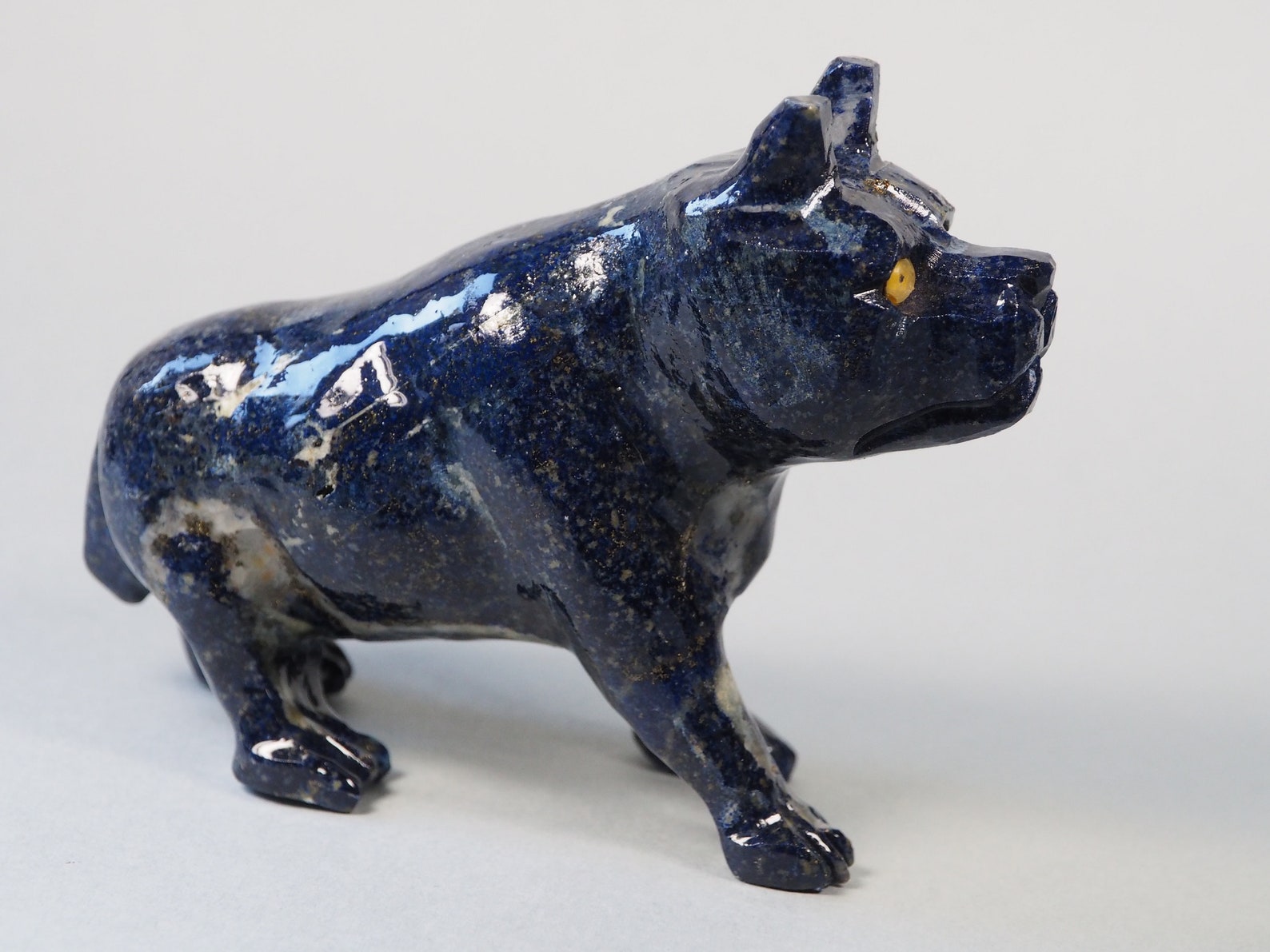 Extravagant Royal Blue Real Lapis Lazuli Stone Figure Dog Dachshund ...