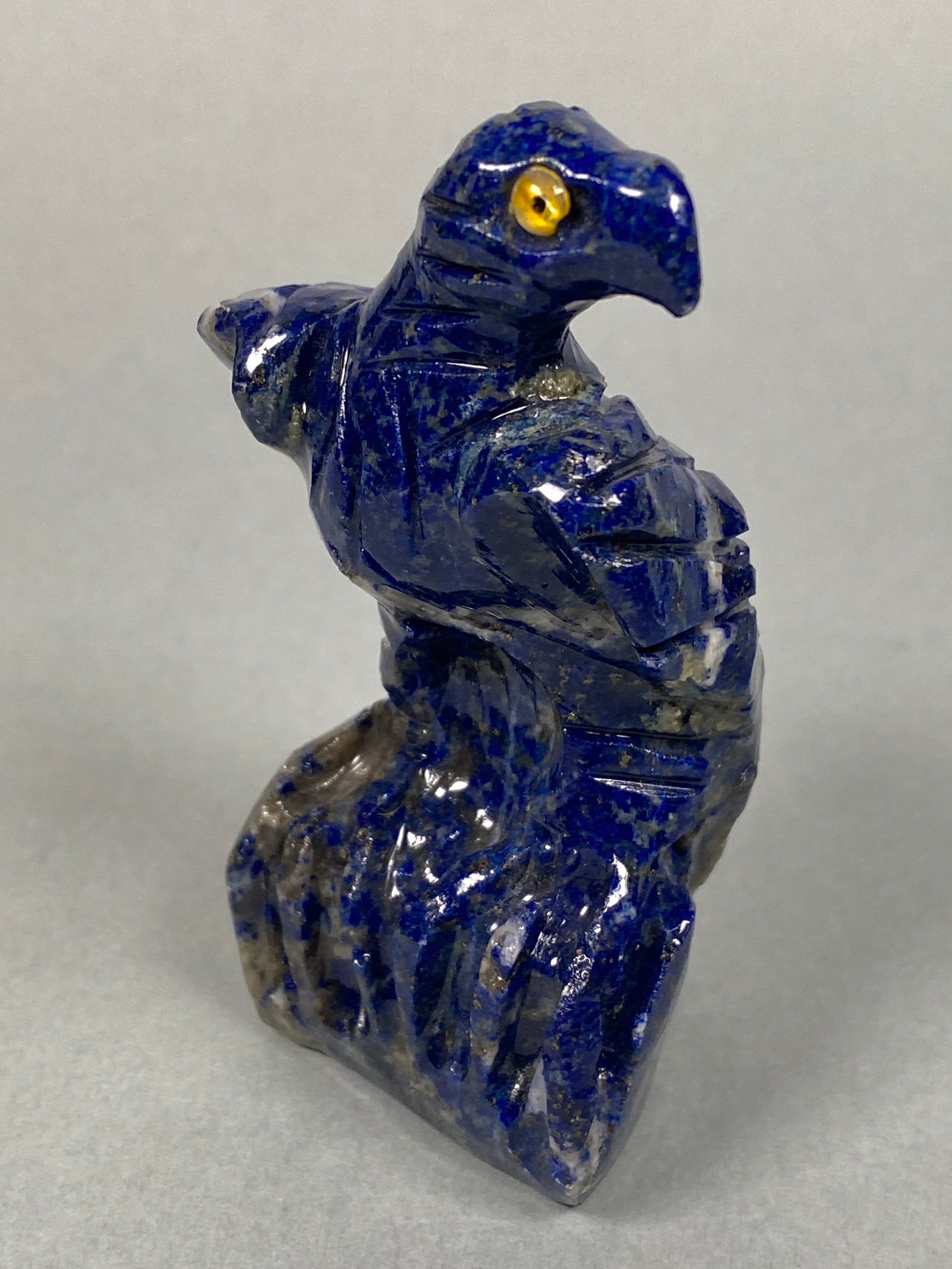 Extravagant Royal blue real Lapis lazuli eagle stone figure bird figure ...
