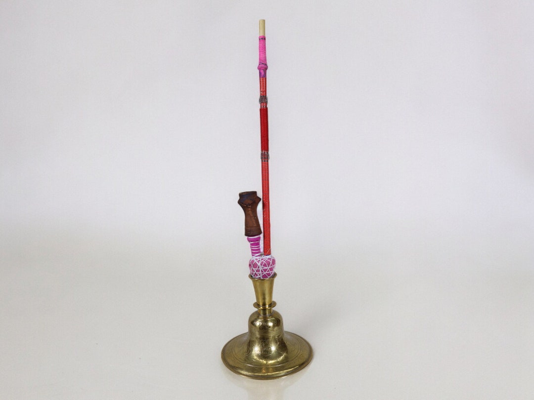 Antique Indo Islamic Mughal Engraved Brass Hookah Shisha Hubble-bubble ...