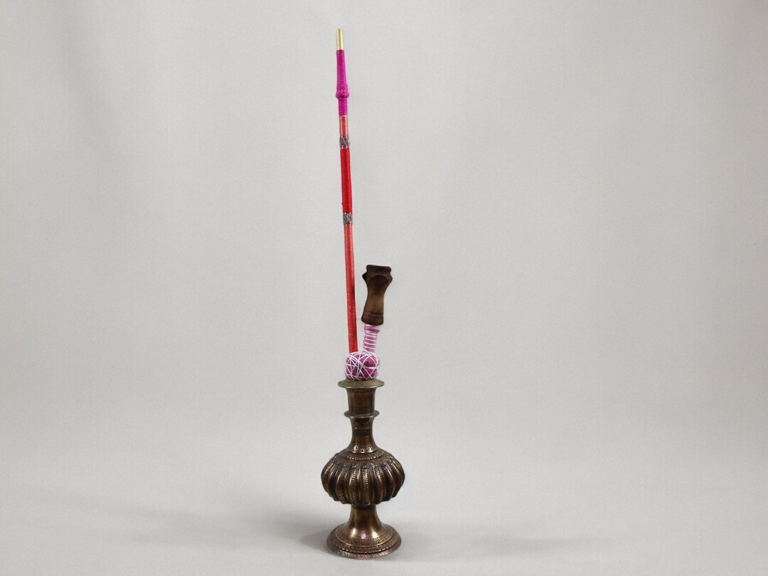 Antique Indo Islamic Mughal Engraved Brass Hookah Shisha Hubble-bubble ...