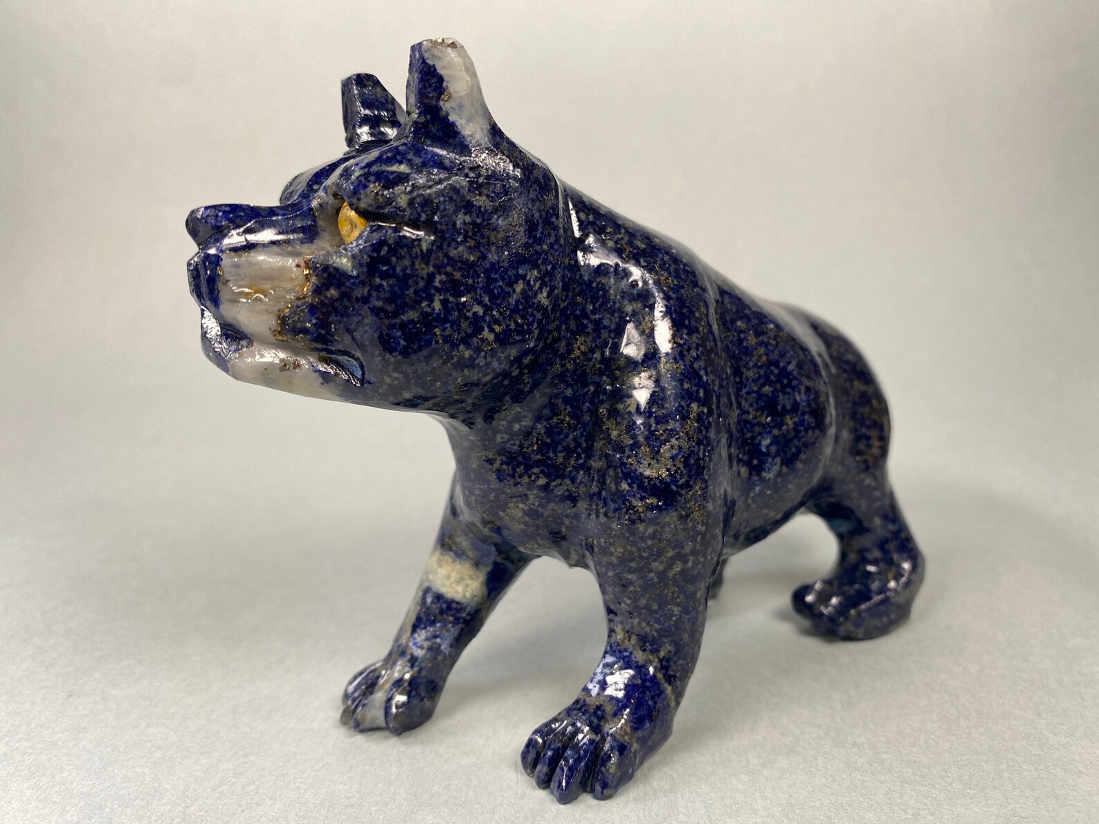 Extravagant Royal Blue Real Lapis Lazuli Stone Figure Dog Dachshund ...