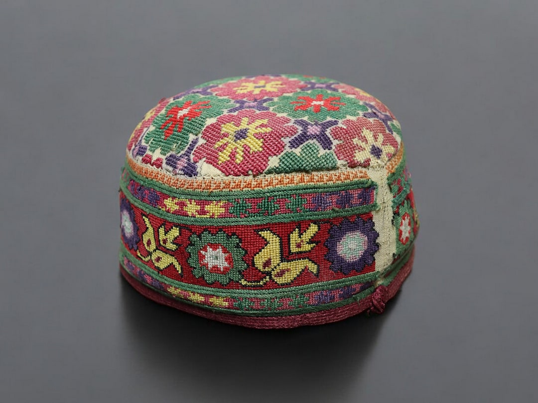 Antique Hand Embroidered Women’s Caps and Ceremonial Headdress From ...