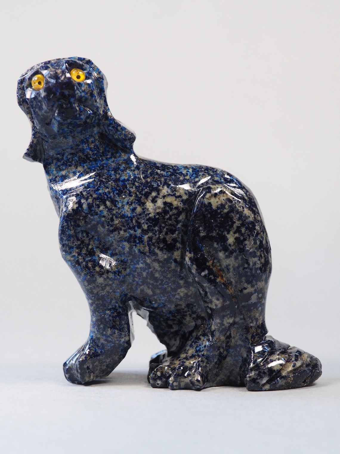 Extravagant Royal Blue Real Lapis Lazuli Stone Figure Dog Dachshund ...