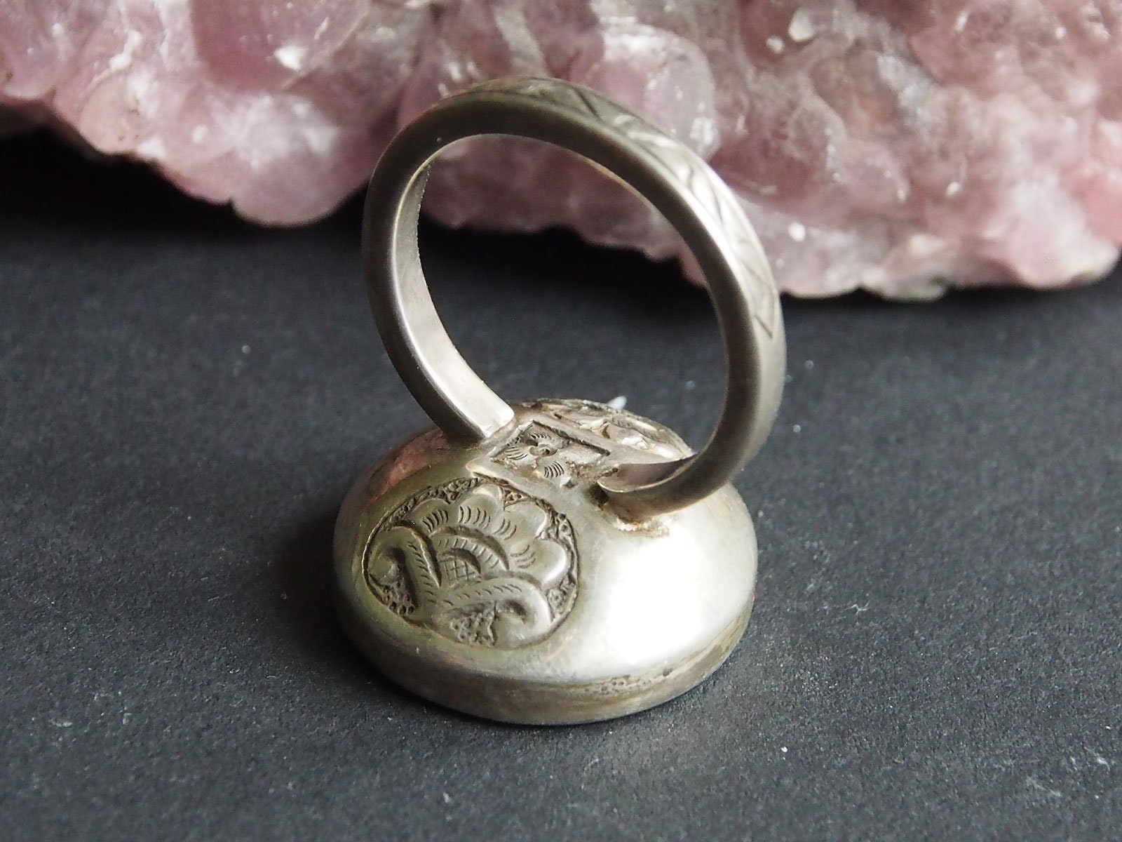 Antique handmade Silver seal ring statement signet ring with | Etsy