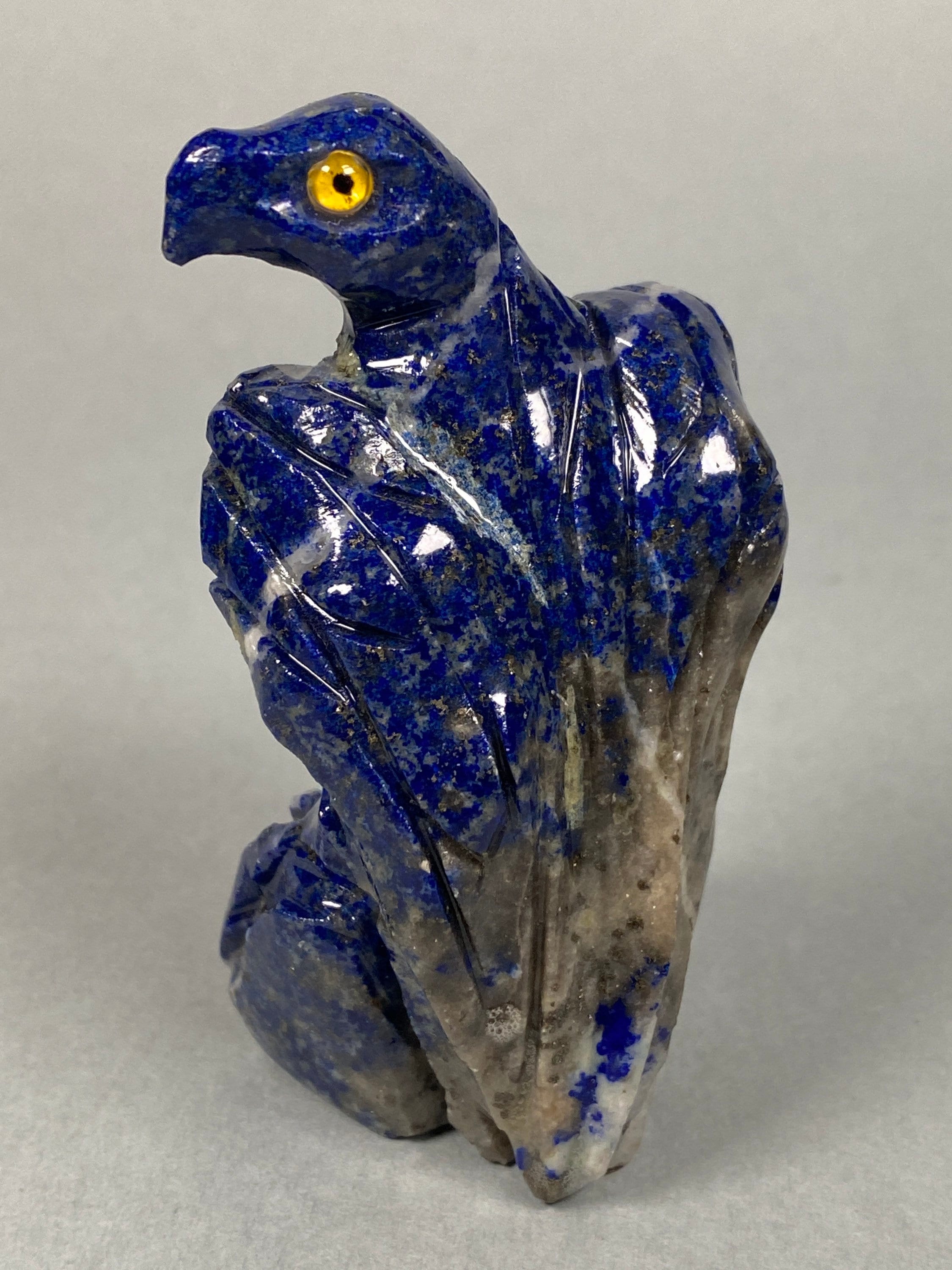 Extravagant Royal blue real Lapis lazuli eagle stone figure bird figure ...