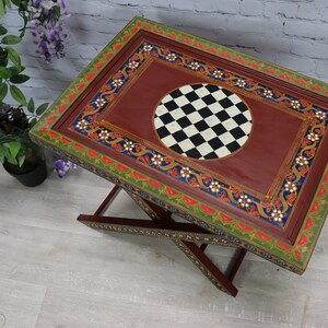Hand Painted Solid Wood Coffee Table Tea Table Orient Bohemian - Etsy