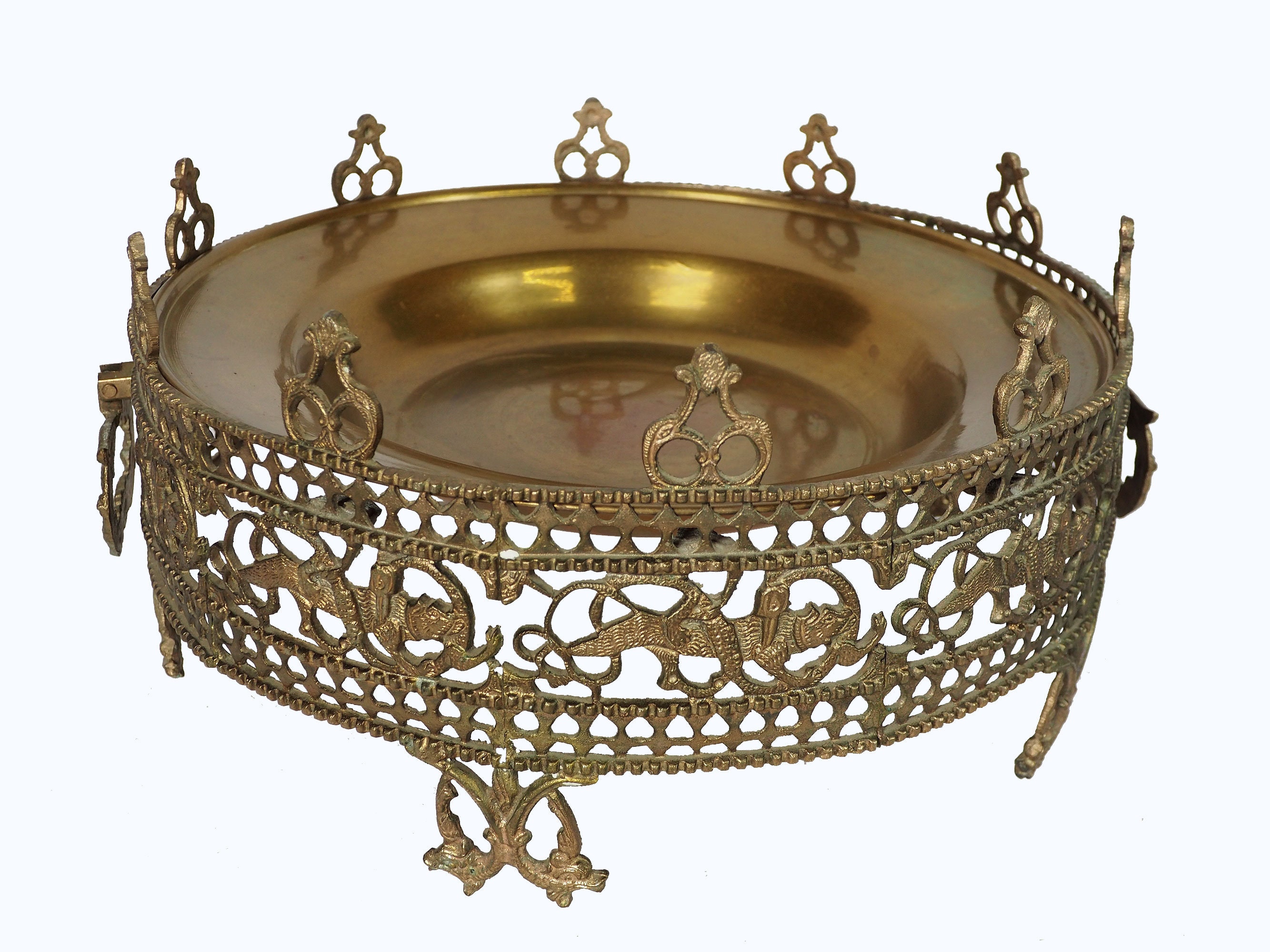 Antique Large Islamic Brass Mangal Bowl Brazier Cast Brass - Etsy Canada