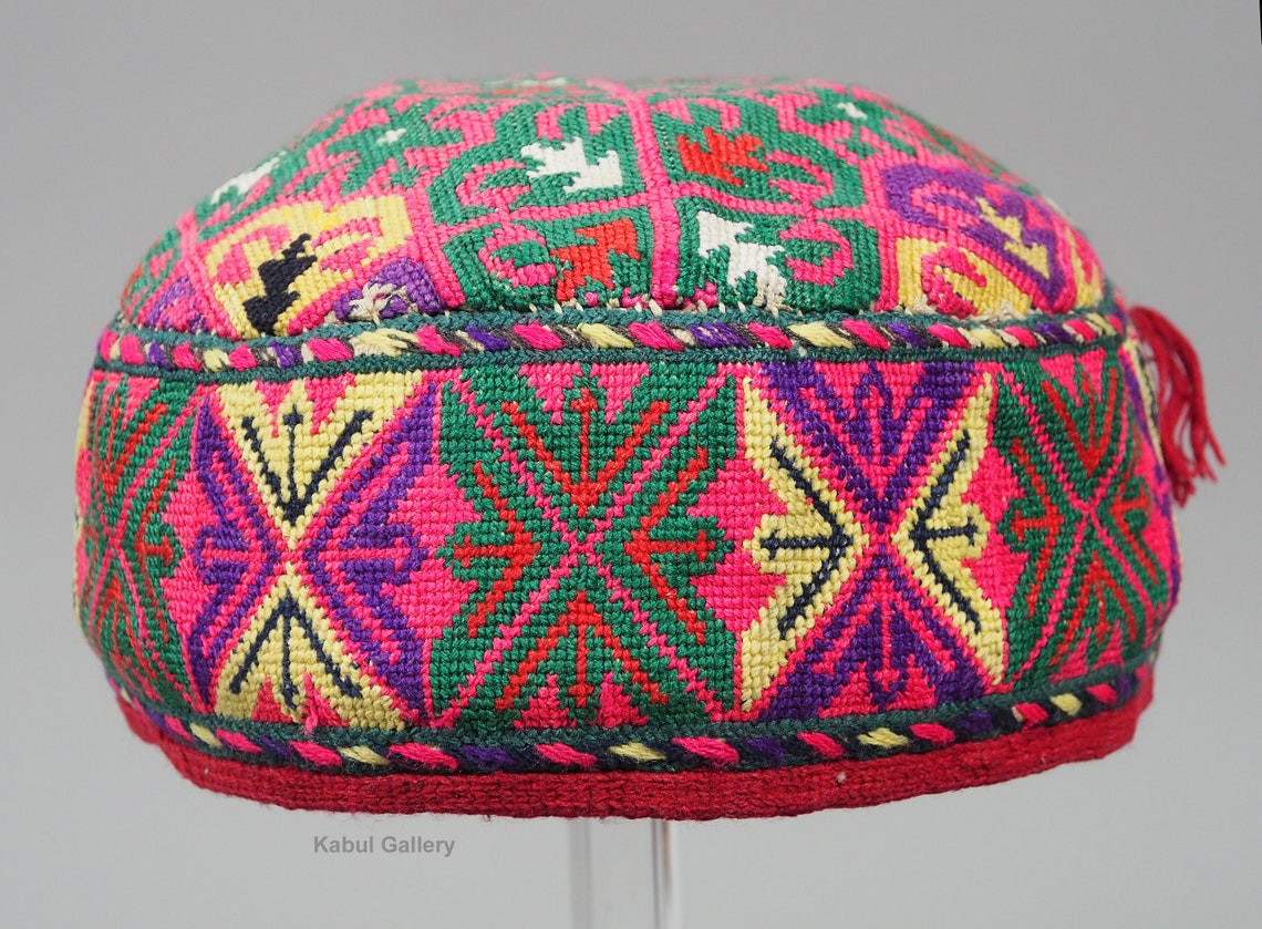 Antique Womens Embroidery Hunza Caps and Ceremonial Headdress - Etsy