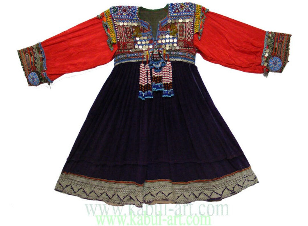 3 Piece Antique Hand Embroidered Nomadic Kuchi Ethnic Dress From ...