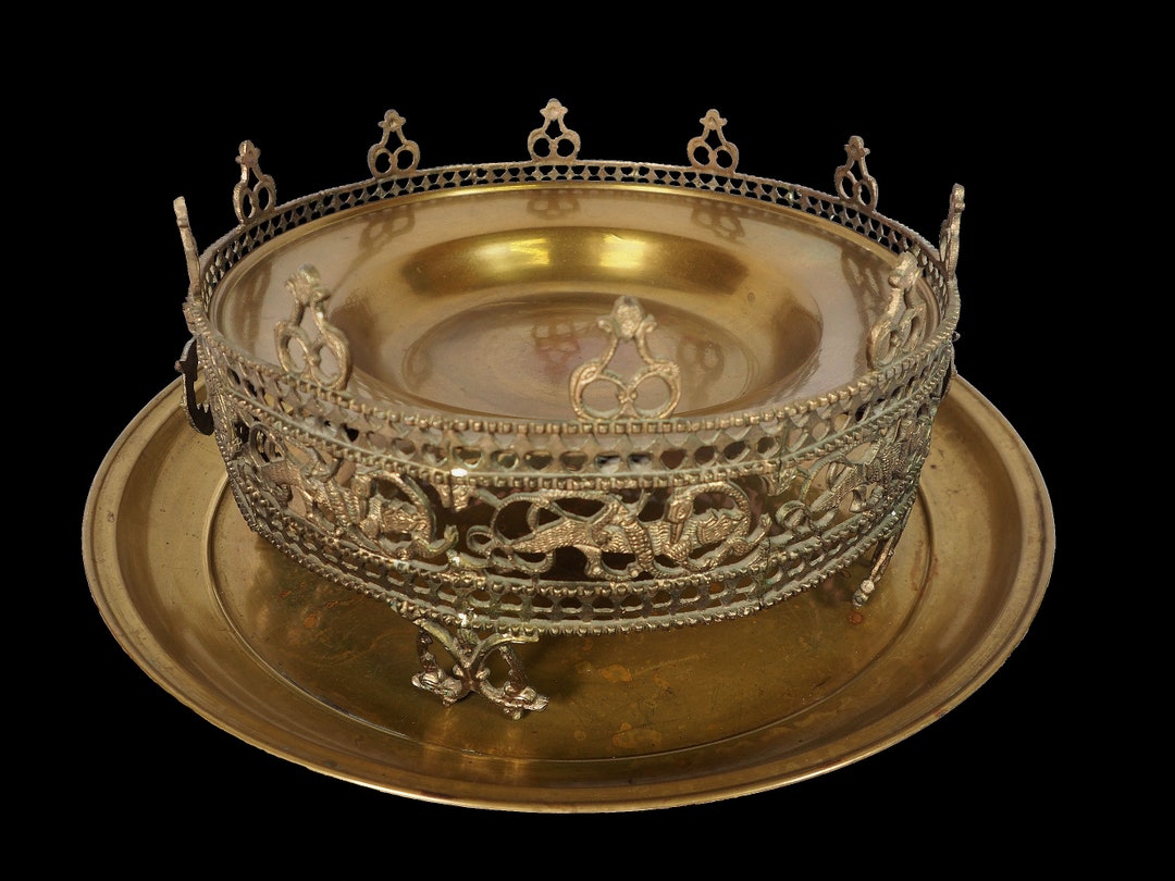 Antique Large Islamic Brass Mangal Bowl Brazier Cast Brass - Etsy