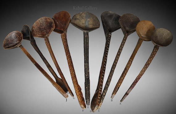 Antique Large Serving Spoons From Afghanistan Nuristan With a - Etsy