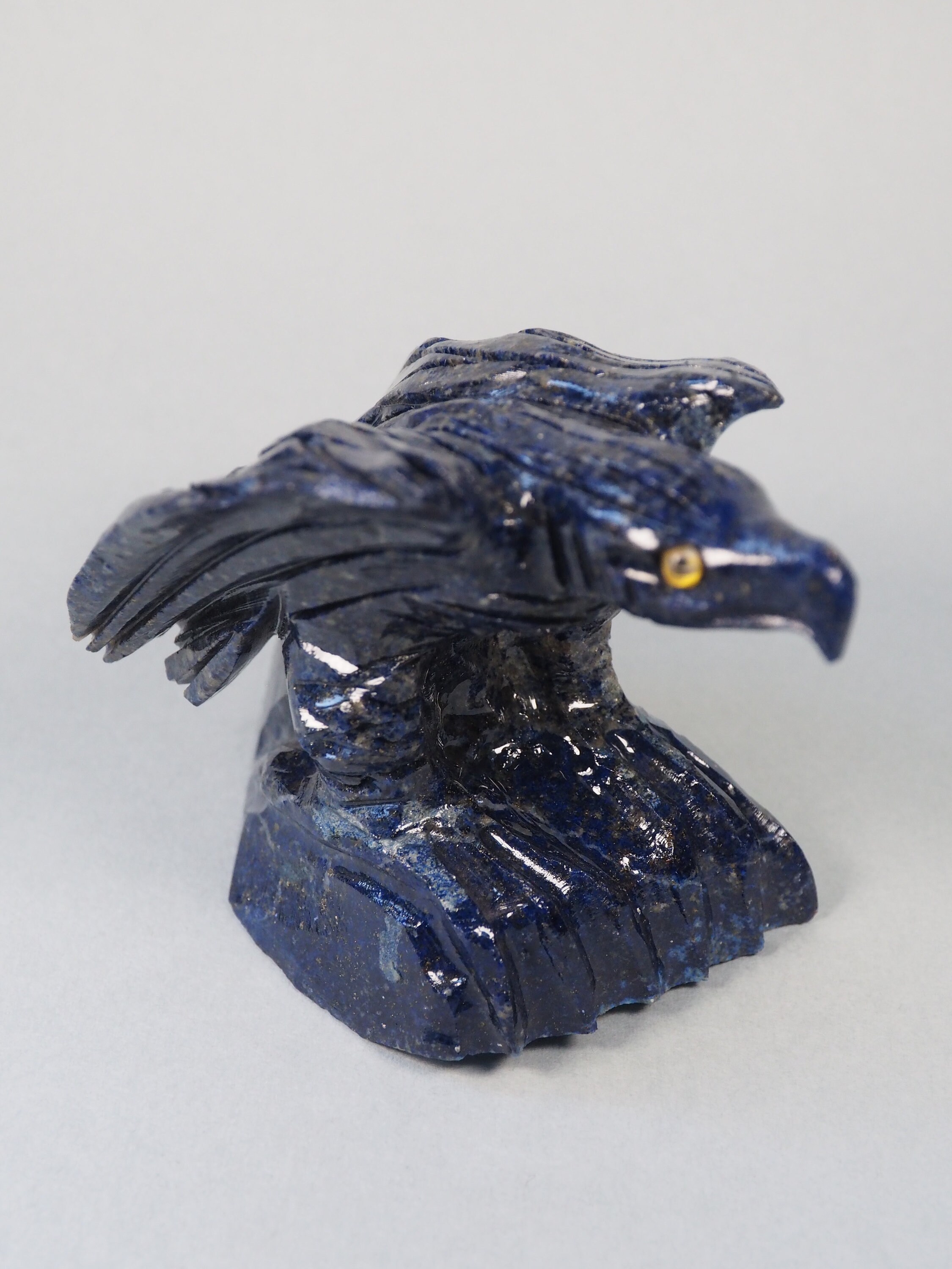 Extravagant Royal blue real Lapis lazuli eagle stone figure bird figure ...