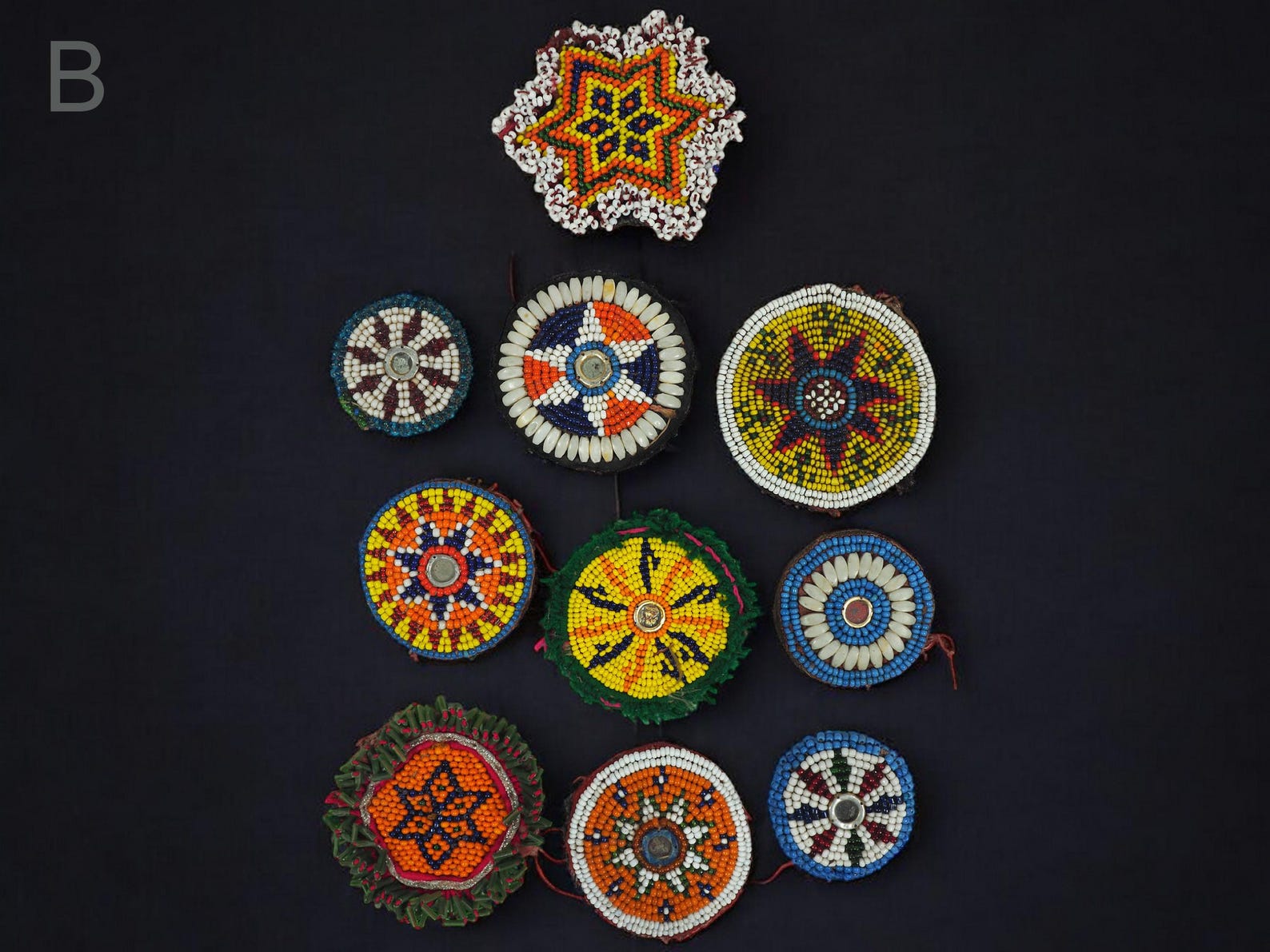 Antique Banjara Tribe Embroidered Kuchi Beaded Medallions Beaded ...