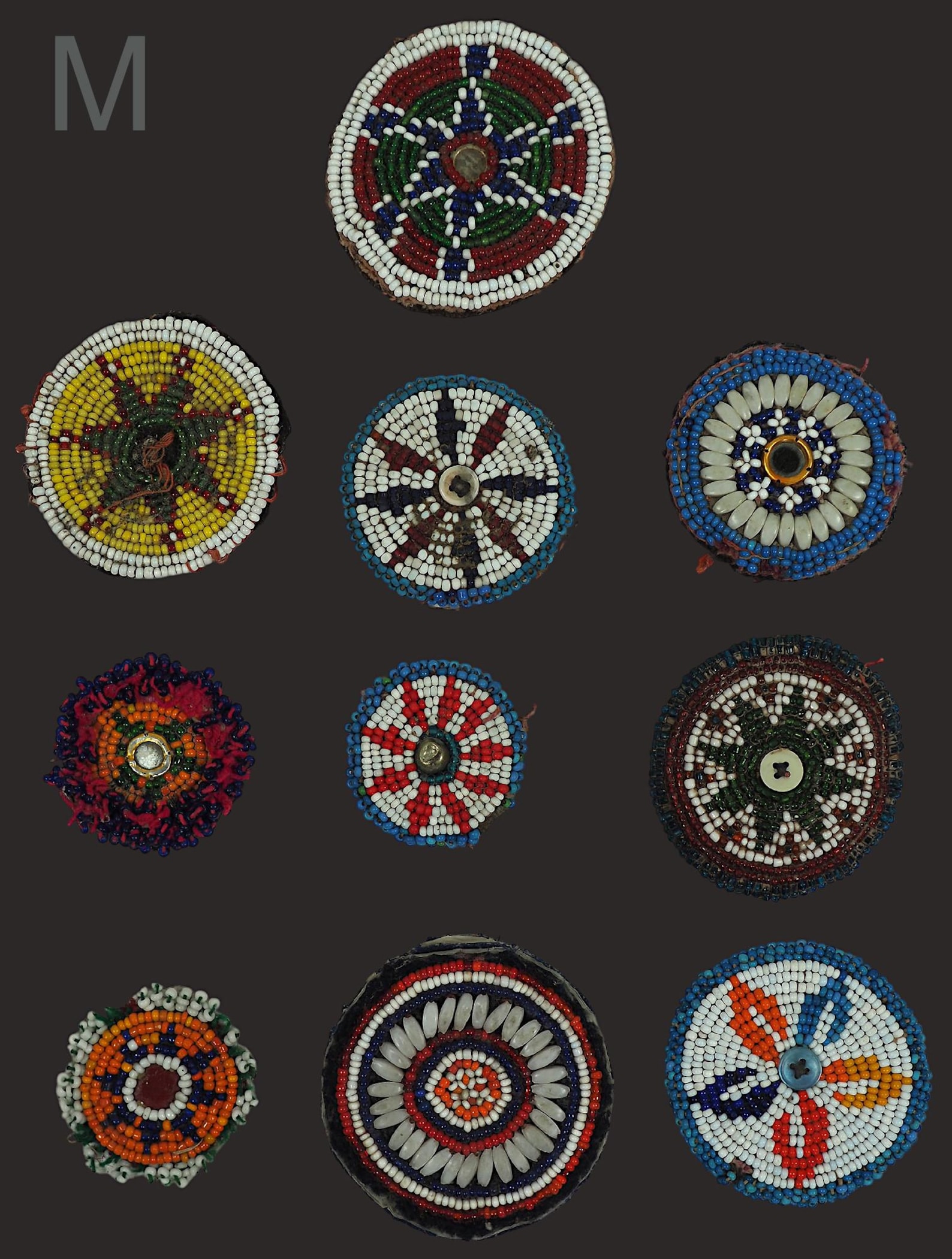 Antique Banjara Tribe Embroidered Kuchi Beaded Medallions Beaded ...