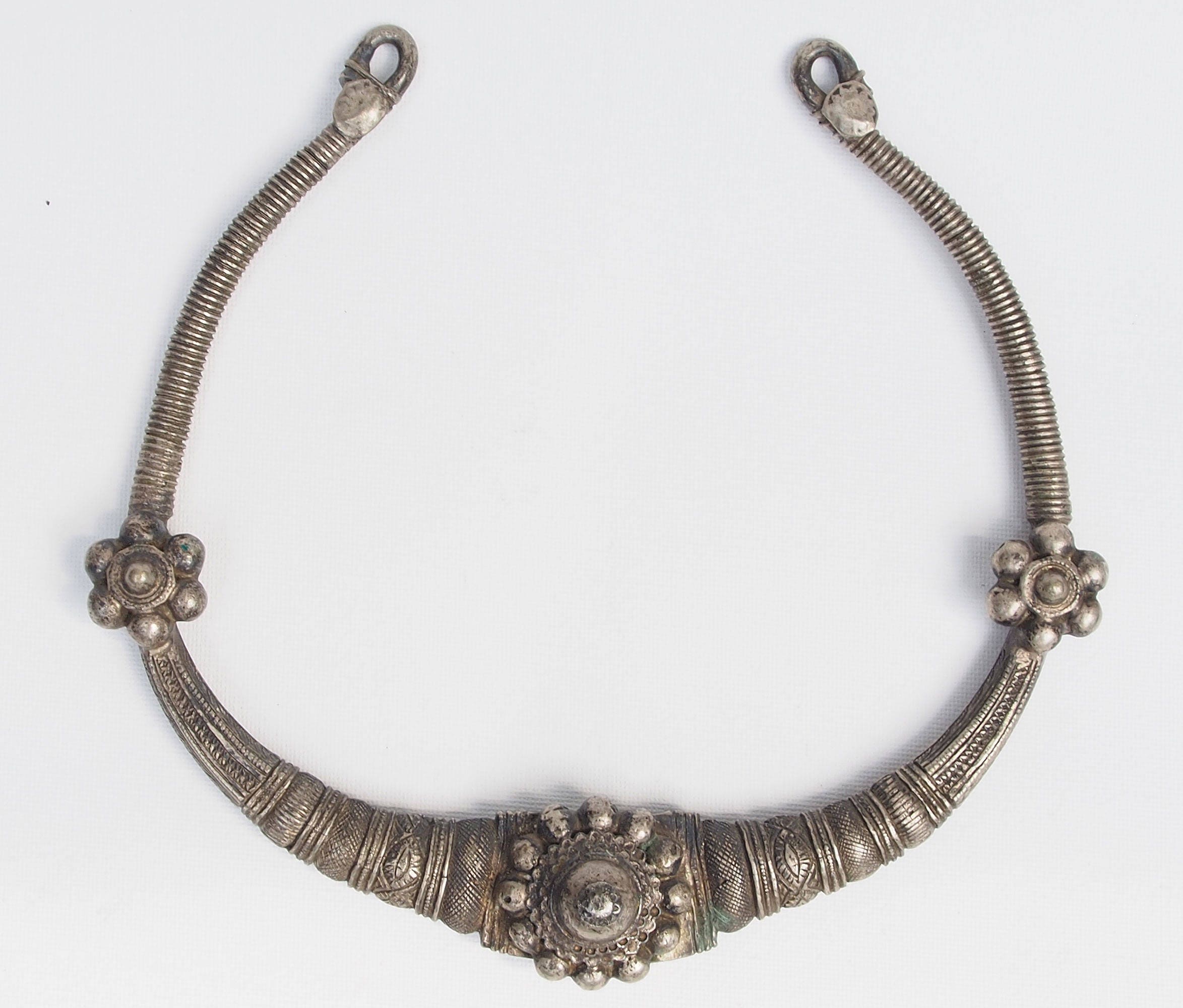 Antique Silver Neck Torques Worn by Married Women in Nuristan - Etsy UK