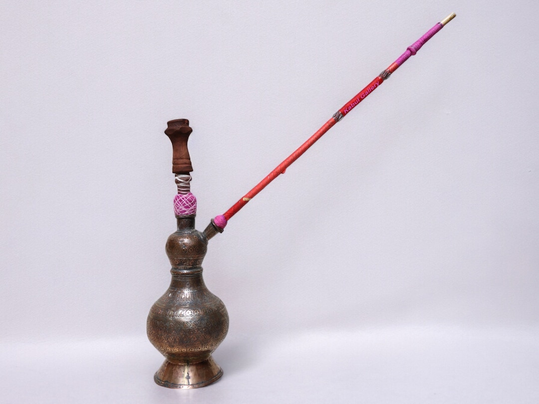 Antique Engraved Copper Hookah Shisha Hubble-bubble From Afghanistan No ...