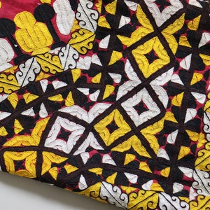 Antique Hand Embroidered Nomadic Turkmen Uzbek Afghan Ethnic Ikat Silk ...