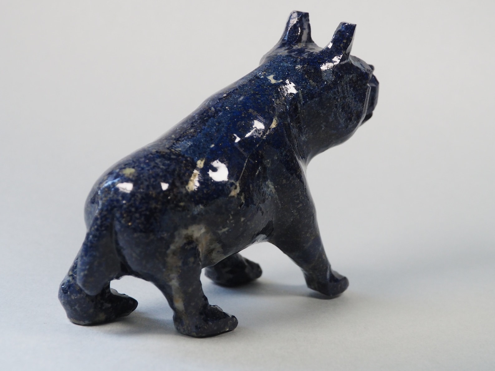 Extravagant Royal Blue Real Lapis Lazuli Stone Figure Dog Dachshund ...