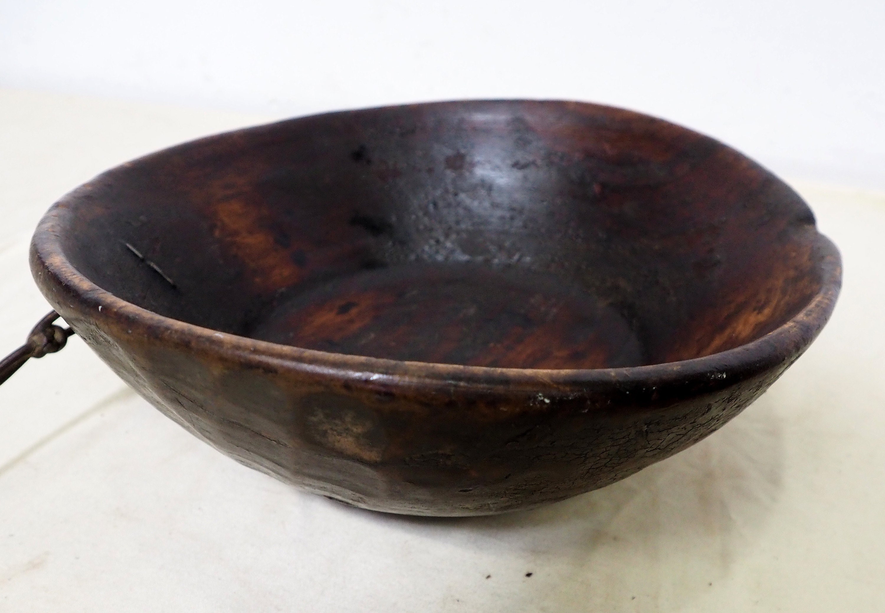 Antique large wooden measuring bowl Nuristan with a beautiful | Etsy