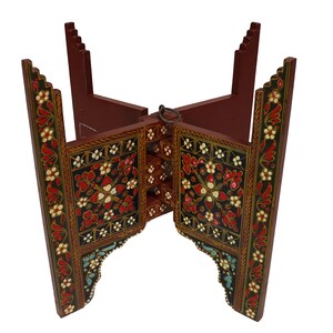 50 Cm Egyptian Moroccan Table Stand Folding Table Base Carved Wooden ...