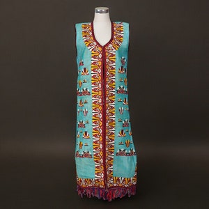 Vintage Women's Traditional Turkmen Sleeveless Silk Hand Embroidered ...