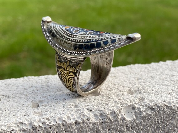 antique enamelled Multan Ring Jewellery Pakistan No:3… - Gem