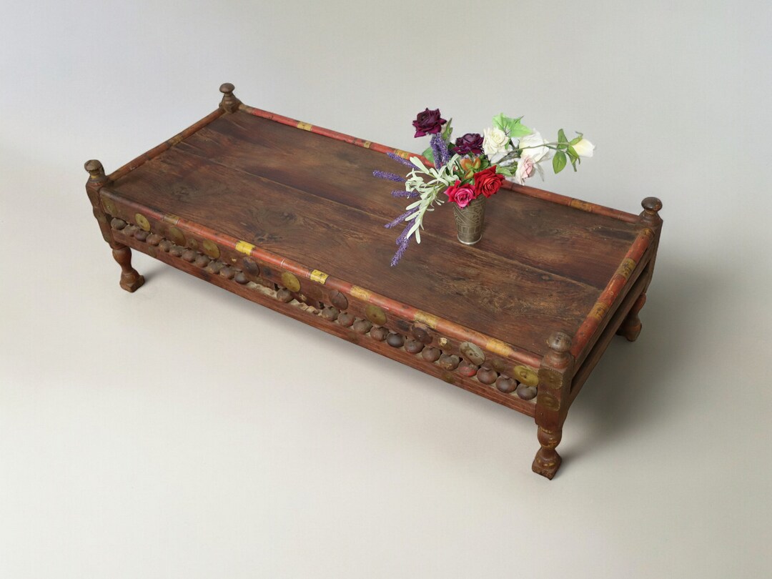 145x60 Cm Rare Antique Solid Wood Orient Tea Table Sidtable Coffee ...