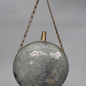 Antique Islamic Middle Eastern Tinned Copper Engraved Water Bottle ...