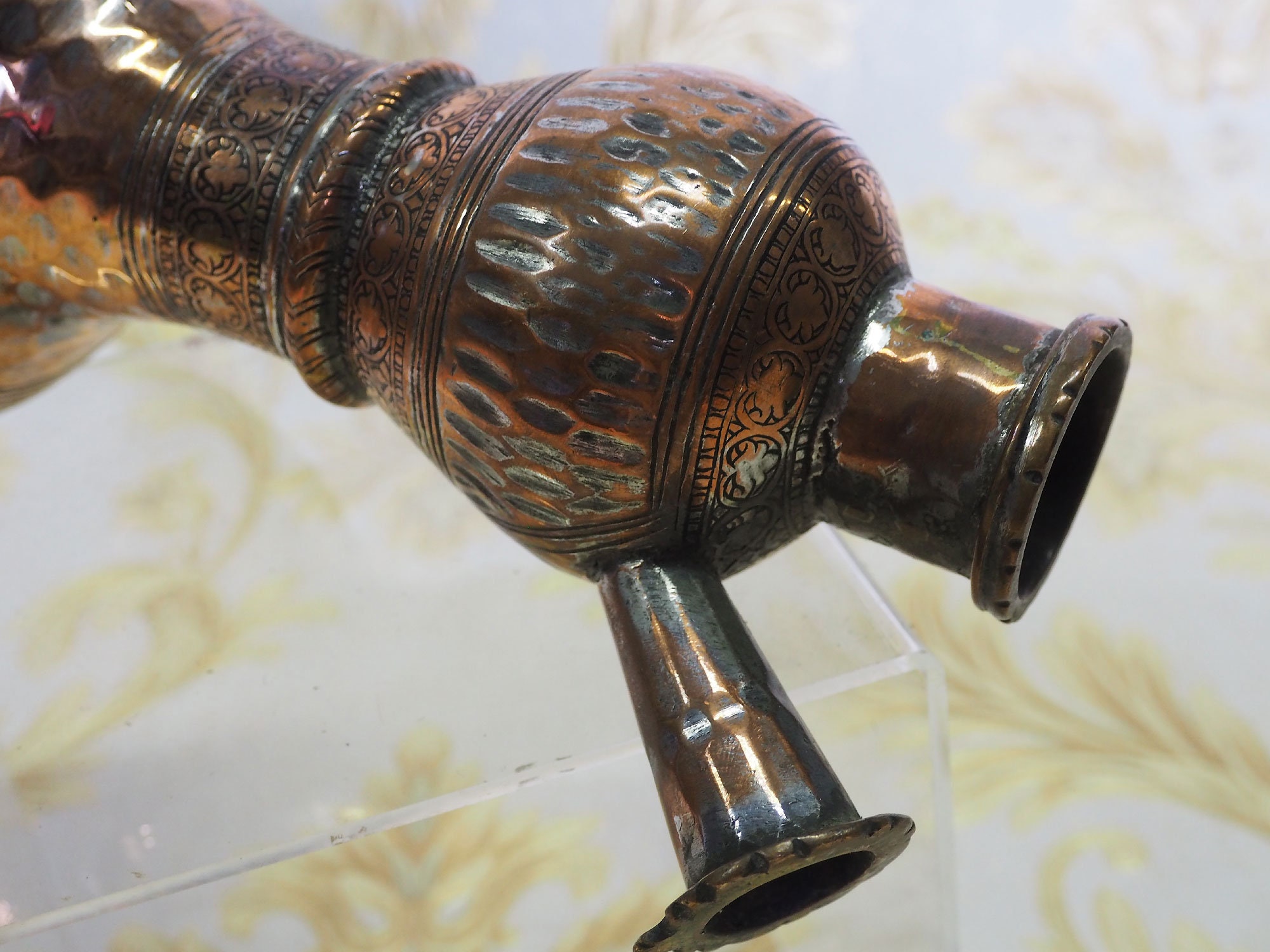 Antique Engraved Copper Hookah Shisha Hubble-bubble From | Etsy