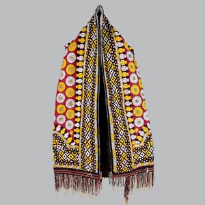 Antique Hand Embroidered Nomadic Turkmen Uzbek Afghan Ethnic Ikat Silk ...