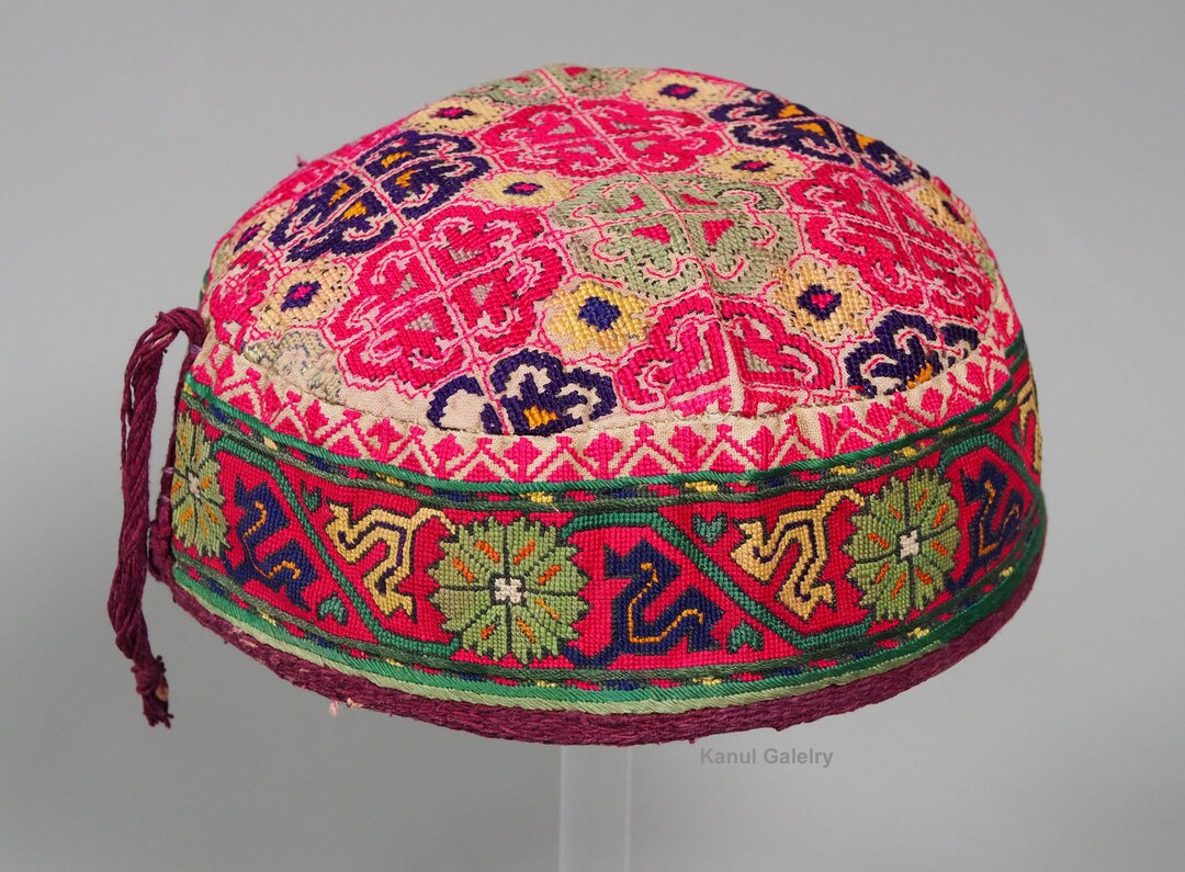 Antique Womens Embroidery Hunza Caps and Ceremonial Headdress - Etsy