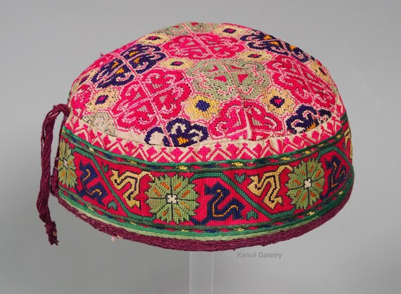 Antique Womens Embroidery Hunza Caps and Ceremonial Headdress | Etsy