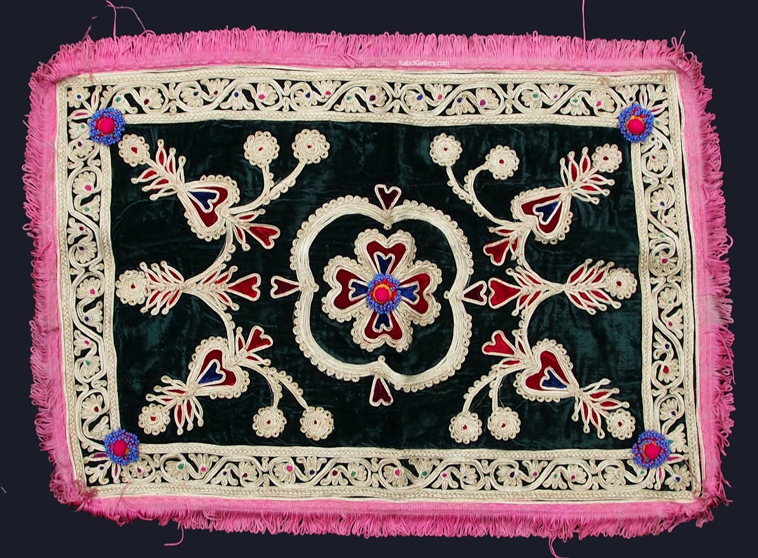 An Exceptional Example of an Antique Hazar Tribe Silk Embroidered From ...