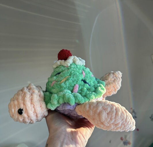 Crochet Mint Ice Cream Turtle - Etsy