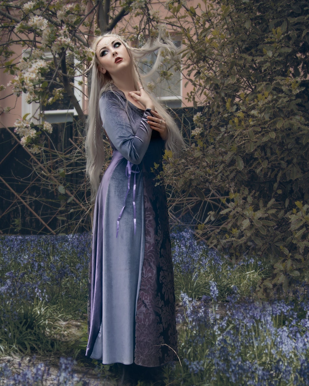 Elven Dress, Mystical, Sage, Medieval, Fantasy, Renfaire, Pagan ...