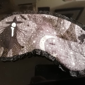 Weeping Beauty. Gothic Sleeping Mask, Sleep Mask, Moons, Skulls, Bats ...