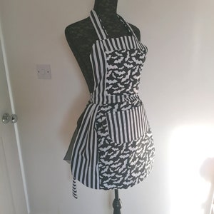Goth Apron, Rockabilly Apron, Retro, Pin Up, Kitchen Witch, Halloween ...