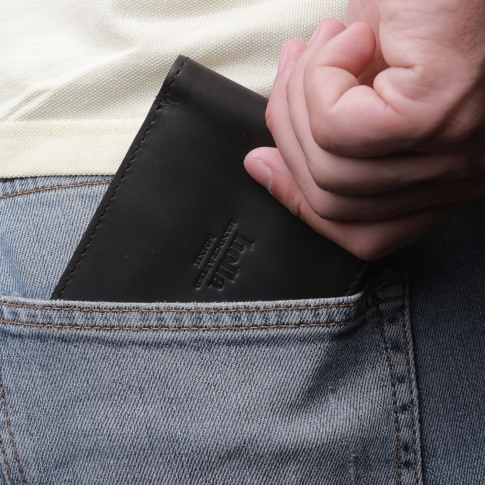 Minimal Leather Wallet Mens Leather Wallet Minimalist | Etsy