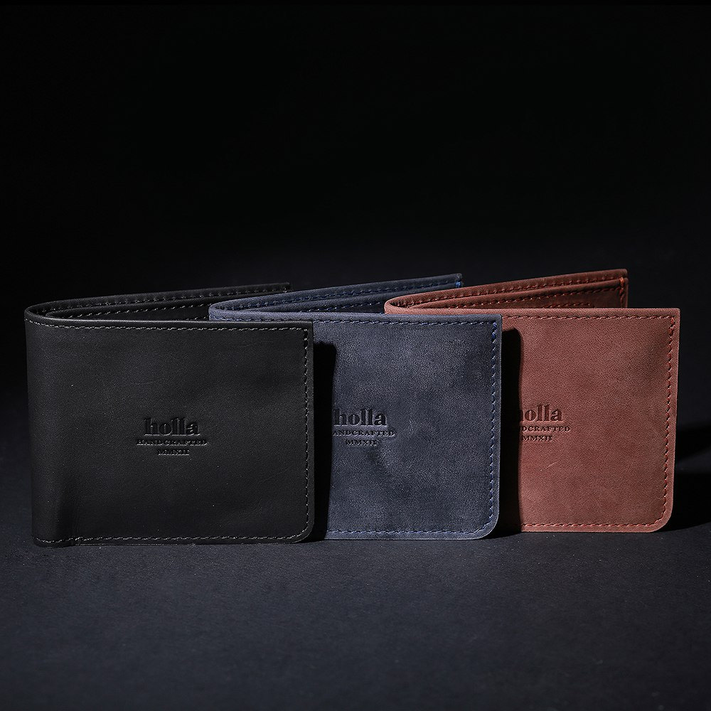 Minimal Leather Wallet Mens Leather Wallet Minimalist | Etsy