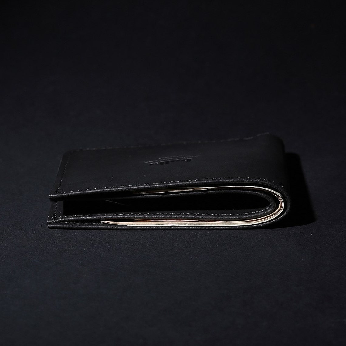 Minimal Leather Wallet Mens Leather Wallet Minimalist | Etsy