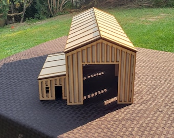 O Scale Double Stall Engine House Model Railroad Train Kit Building - Etsy